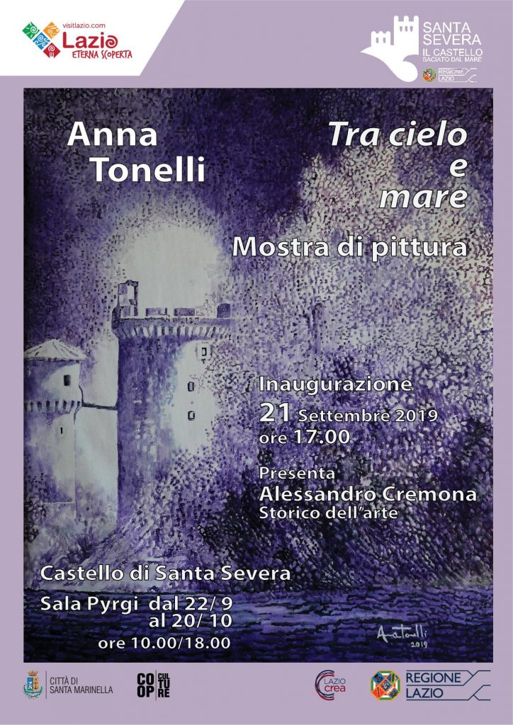 Mostra “Tra cielo e mare” di Anna Tonelli | Castello di Santa Severa - Un castello sempre aperto